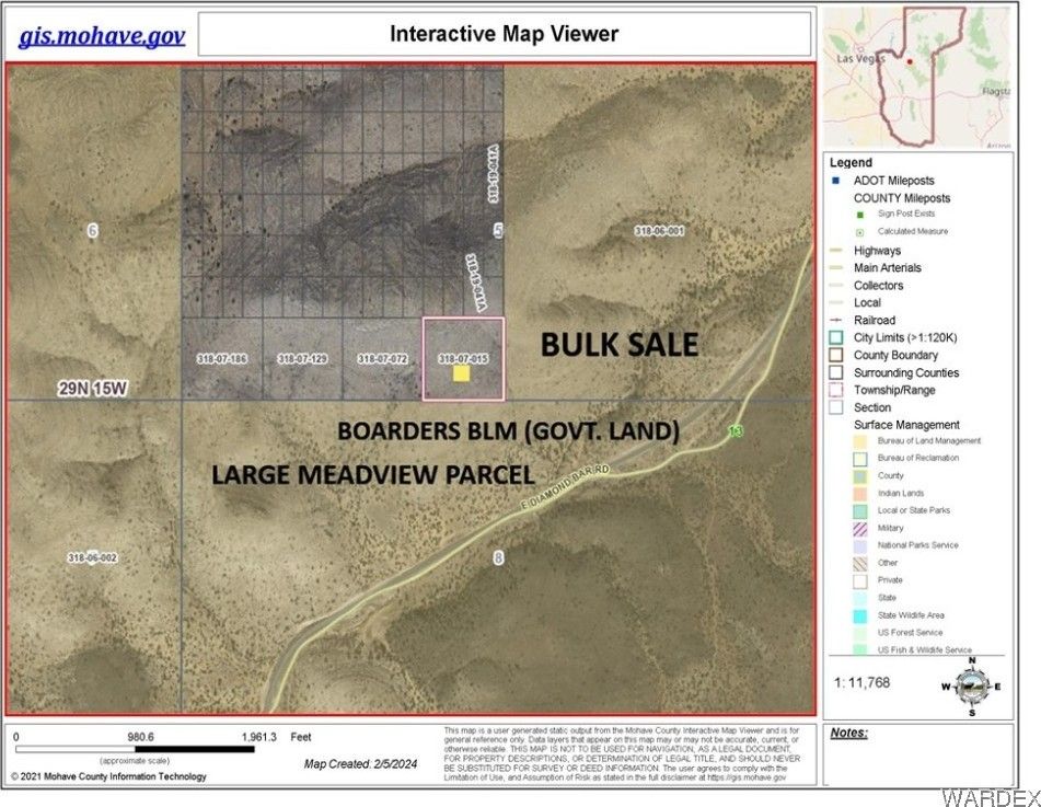 Meadview, Mohave County, AZ Undeveloped Land for sale Property ID ...