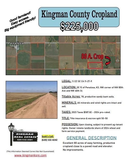 8000 Northwest 40 Street, Cunningham, KS 67035 | MLS: 11288839 | LandWatch