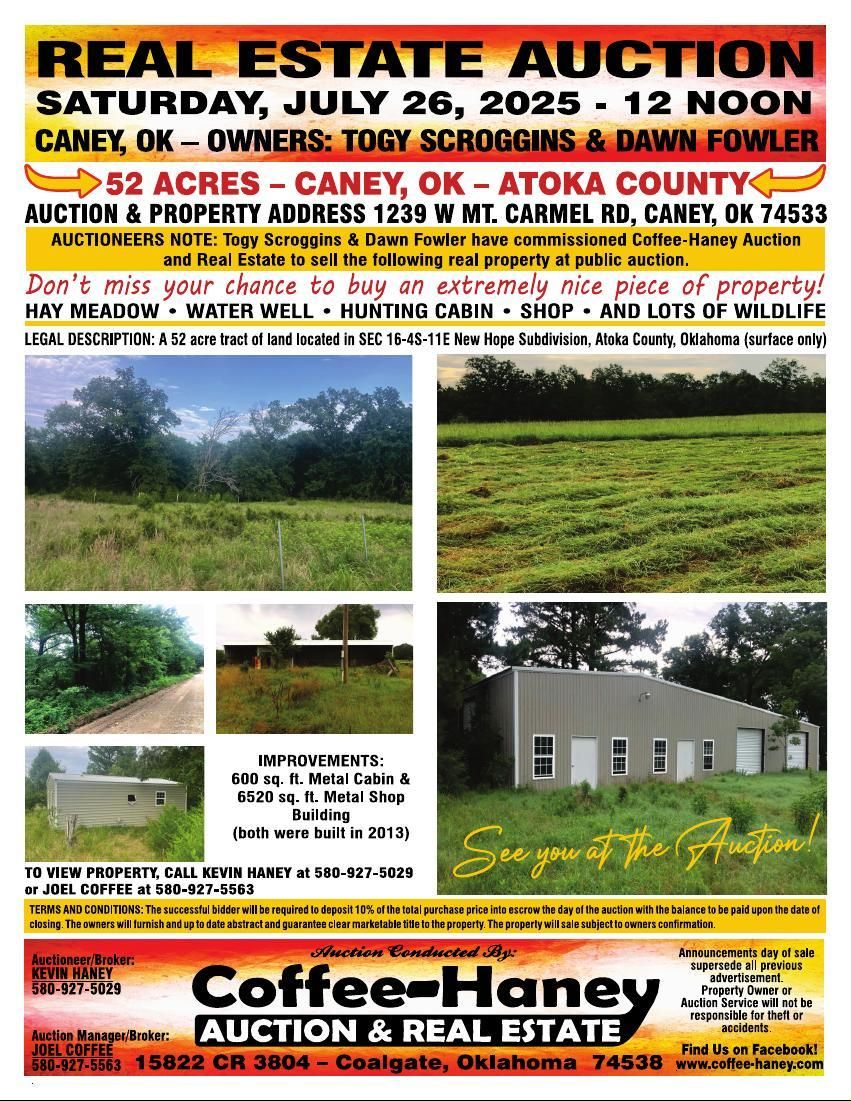 1239 West Mount Carmel Road, Caney, OK 74533 | LandWatch